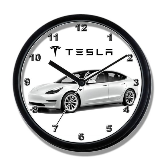 Clock | Wall Decor | Tesla Model 3 White Clock New | Poshmark